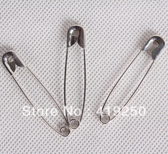 1000 pcs Silver Plated Coiled Safety Pins Craft Quilting Sewing Baby Cloth Nappy Diaper 1 1/3 ...