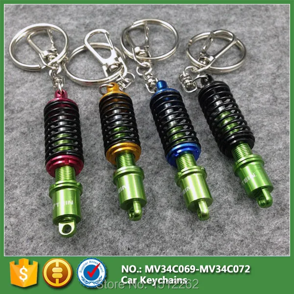 10pcs zinc alloy shock absorber model car keychain high quality car ...
