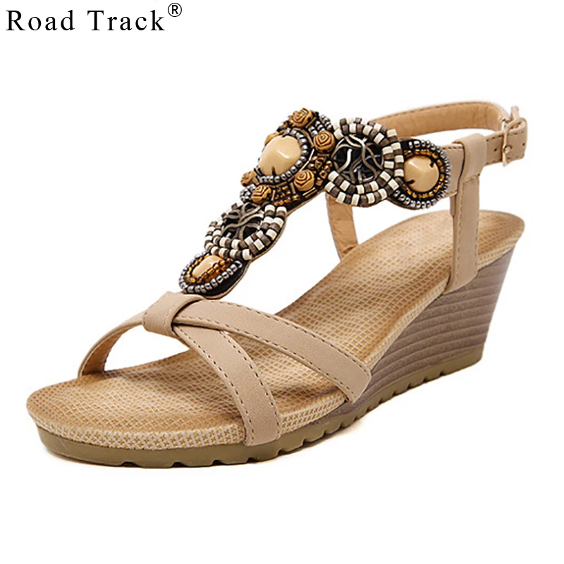 Road Track Rhinestone Women Sandals Summer Flip Flop Herringbone Roman ...