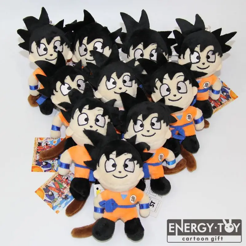 10pcs/set Anime Dragon Ball Z soft plush 4" pendants stuffed toy dolls ...