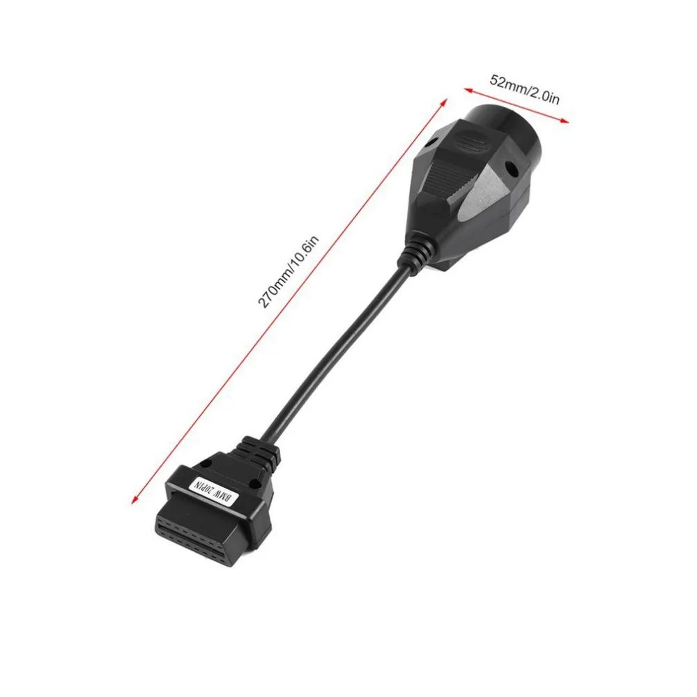 Heavy Duty Construction 20 Pin Socket to OBD2 OBD 2 Female 16 Pin Auto ...