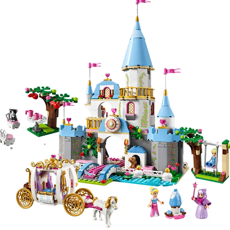 1064pcs Friend Princess Cinderella\'\'s Magic night Romantic Castle ...