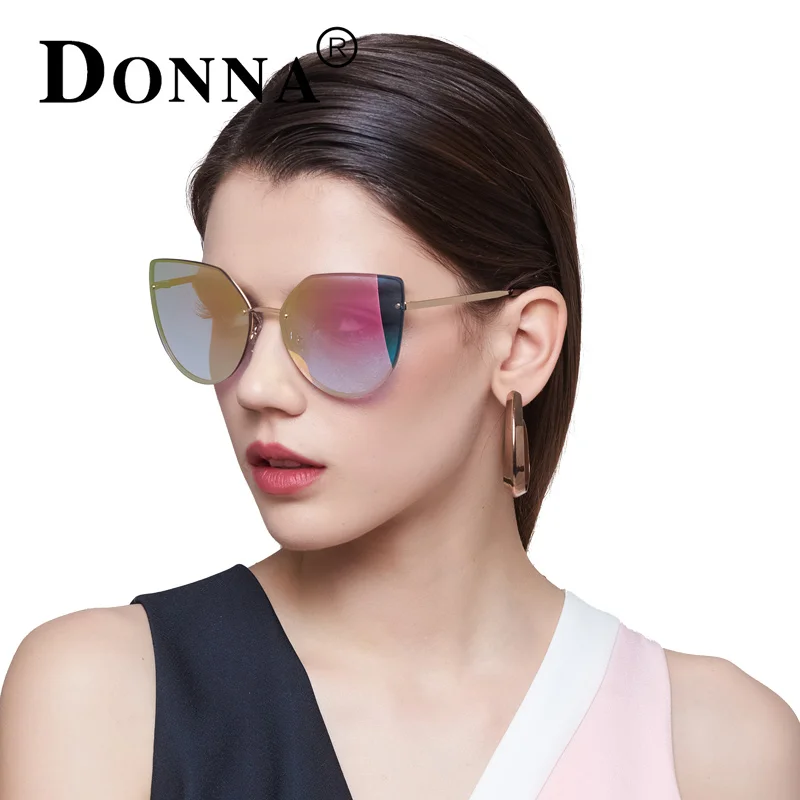 Donna Alloy Inline Irregular Frame Eye Fashion Sunglasses Women Mirror ...