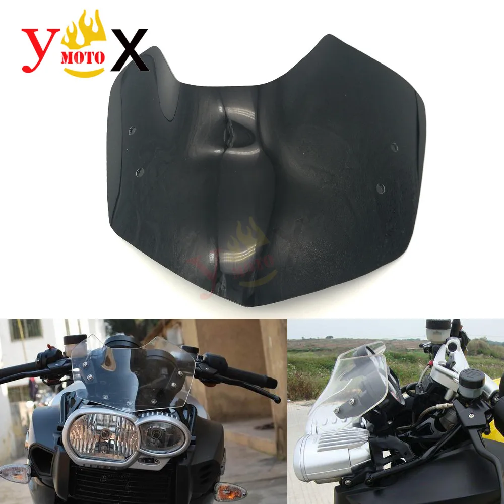Black ABS Motorcycle Front Windscreen Windshield Airflow Deflector For ...