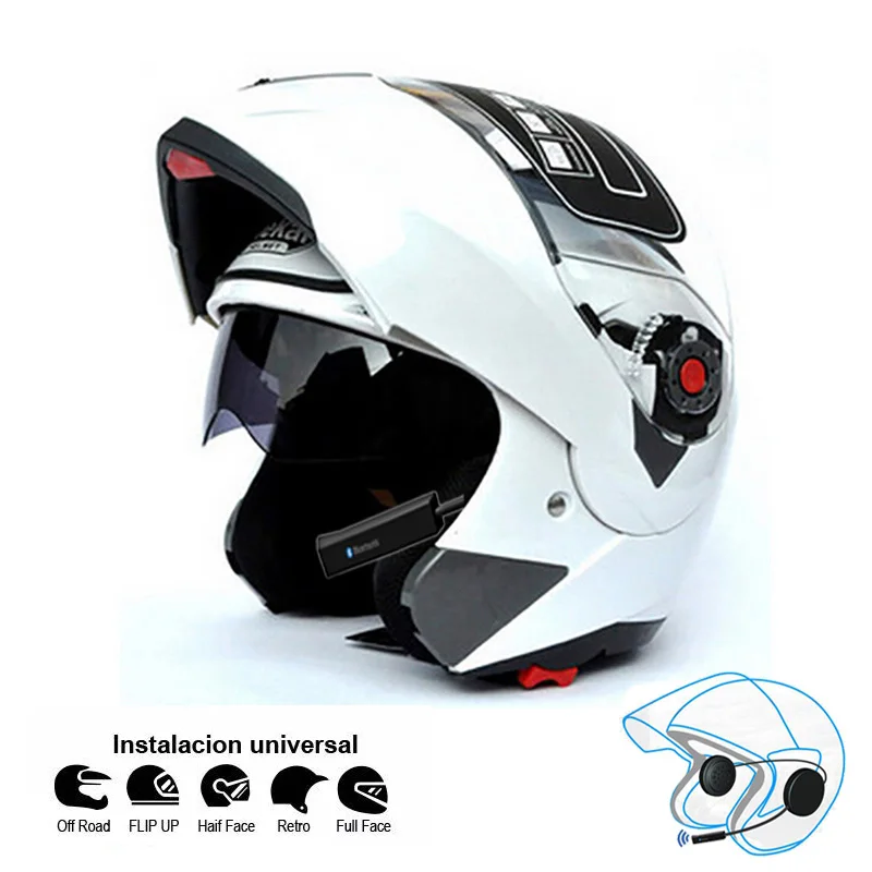 Protective Clothing DOT/ECE Certified Motocross Helmets Built-In Mp3 ...