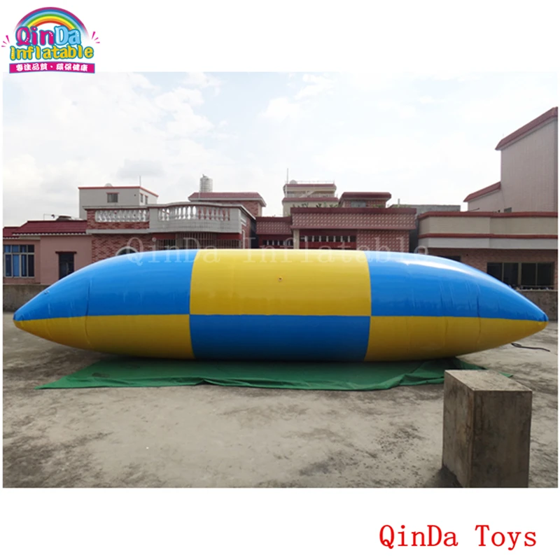 Free air pump inflatable jumping bag,6m long inflatable water catapult ...