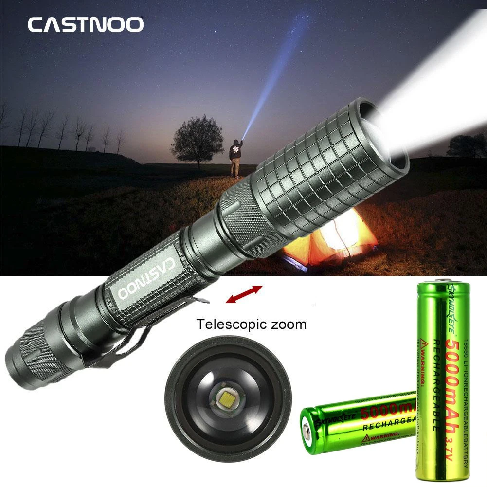 T6 LED Flashl Powerful 8000 Lumen T6 Flashlight Torch 5 modes camping ...