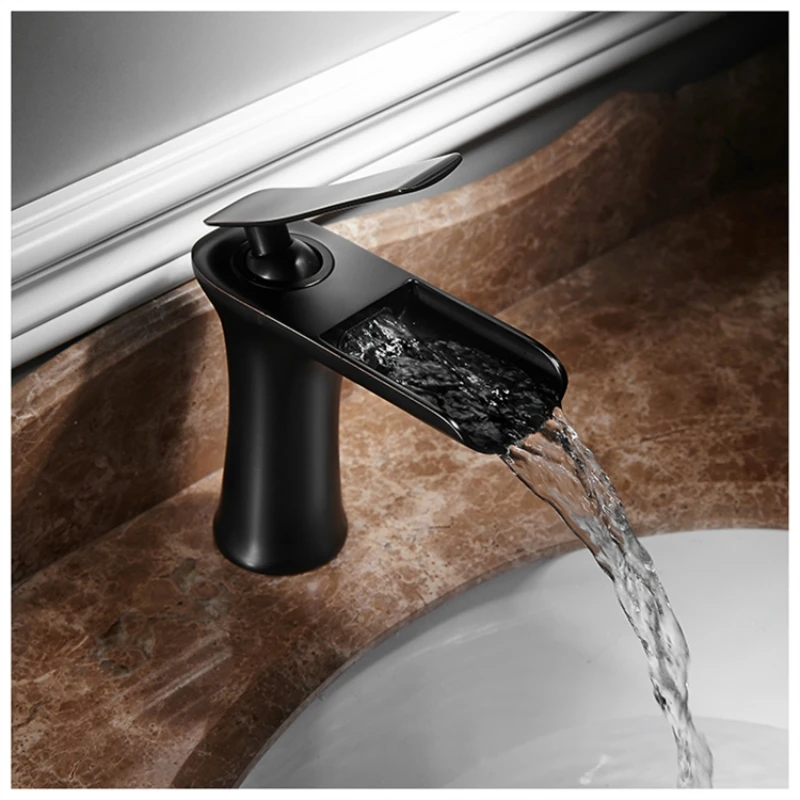 Aliexpress Buy Basin Faucets Waterfall Bathroom Faucet Single