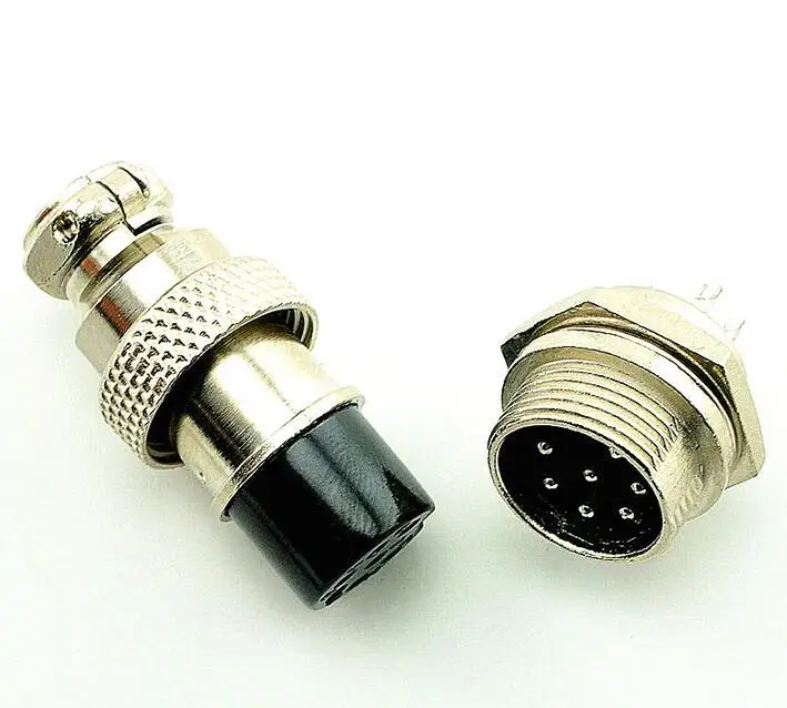 10pair Lot Gx16 7 Gx16 7pin 7p 16mm Male And Female Wire Panel Connector