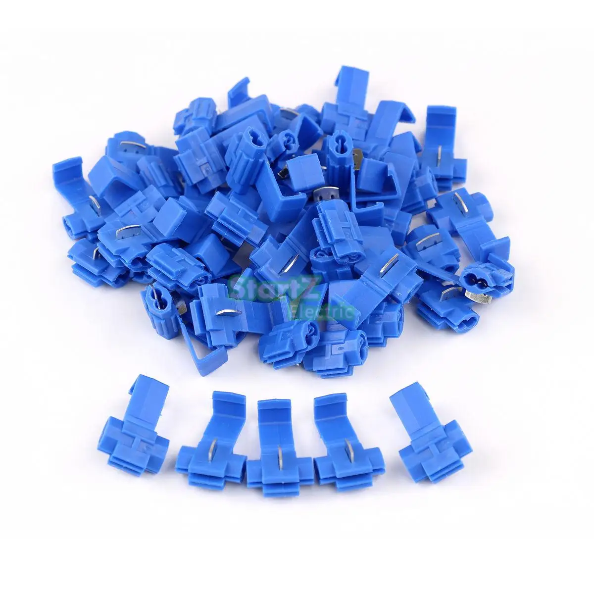 50PCS Blue Scotch Lock Wire Electrical Cable Connectors Quick Splice ...