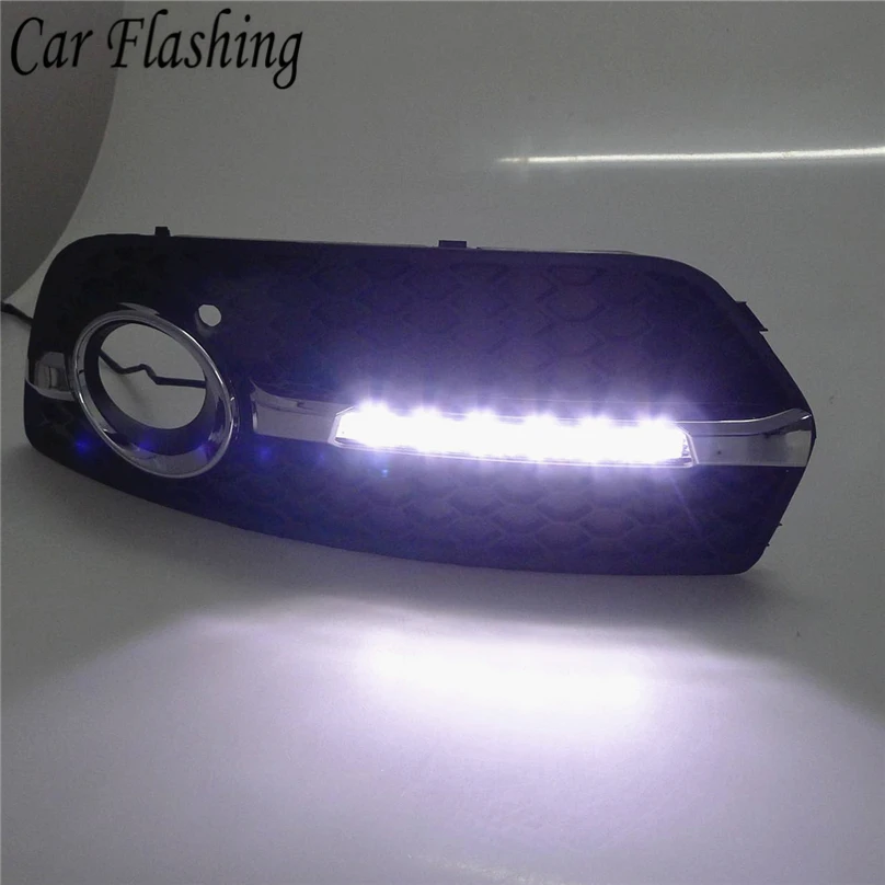 Car Flashing 1 set DRL For Audi Q5 2010 2011 2012 2013 LED DRL Daytime ...