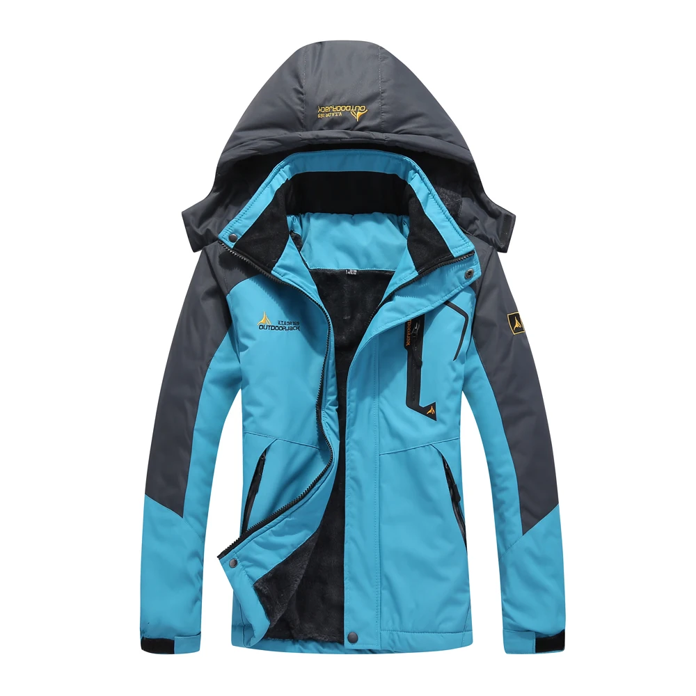 Outdoor Jacket Winter Inner Fleece Waterproof Jacket Climbing Camping ...