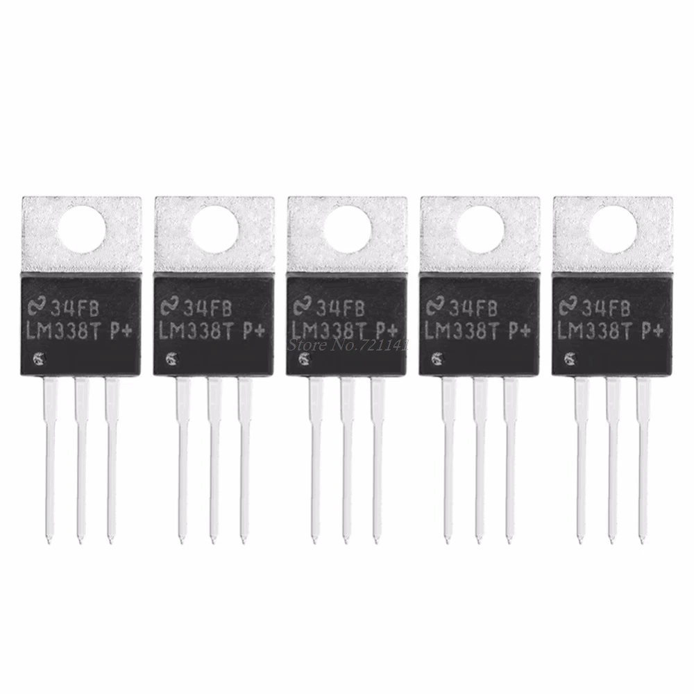 5pcs Lm338t Lm338 To-220 Ic High Current Adjustable Integrated Voltage ...