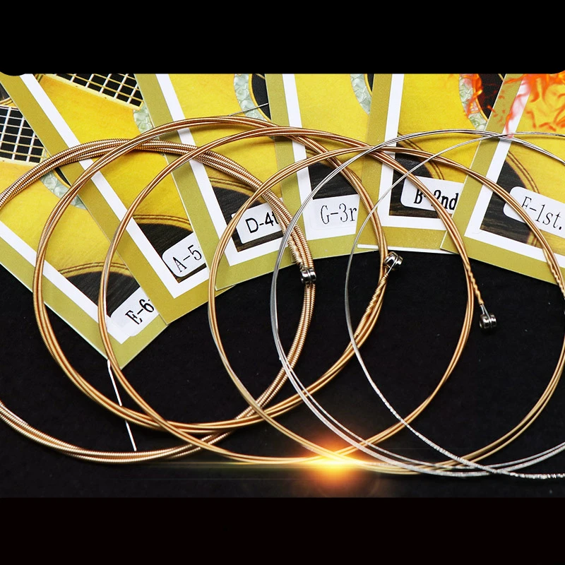 Guitar String 1/ 2/ 3/ 4/ 5/ 6 Set String Folk Guitar Wooden Guitar ...