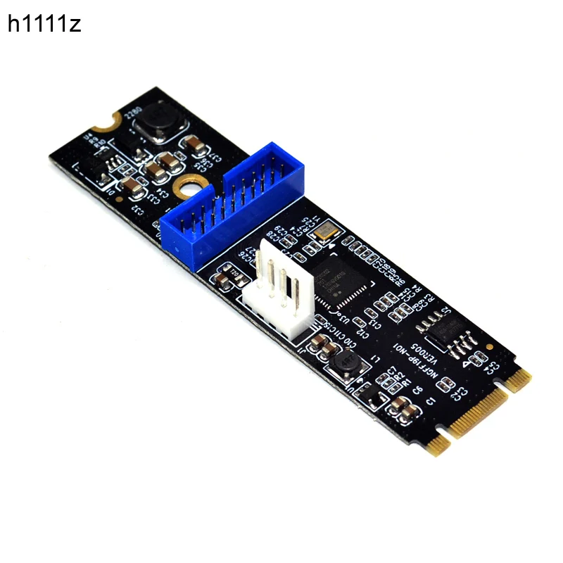 M.2 NGFF NVME to USB 3.0 19pin Header Convert Card NGFF to 2 Port USB3 ...