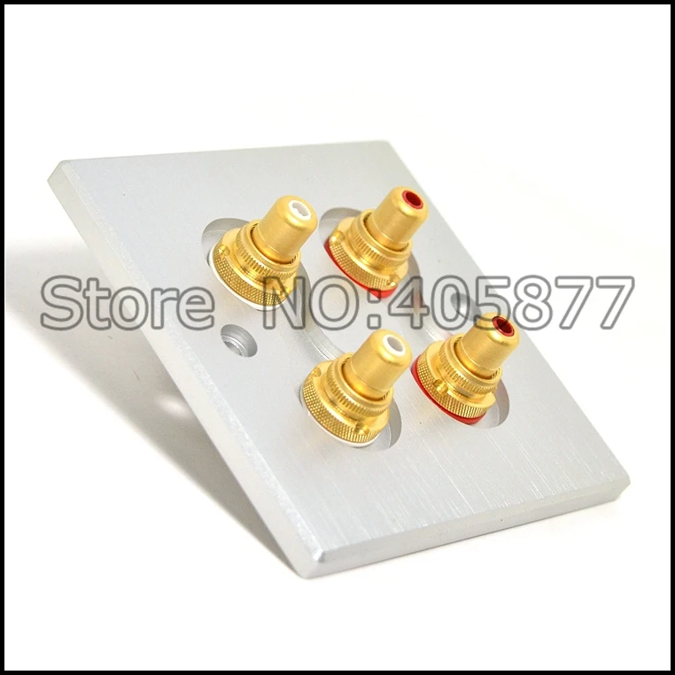 Hi-end Home Theater Gold Plated 2ways Wall Rca Socket Hifi Rca Jack ...