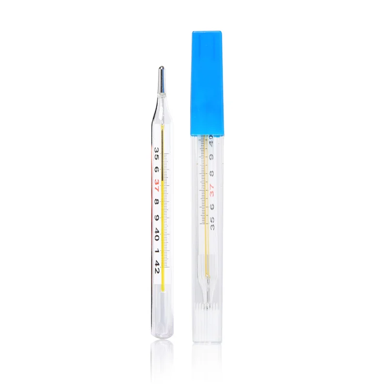 2Pcs Cofoe Medical Mercury Mercurial Glass Thermometer Large Screen ...