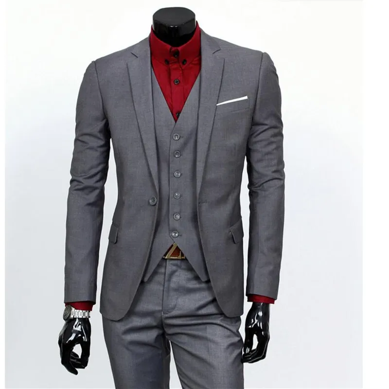 2018 New Men Suits One grain of Buckle Suits Jacket Formal Dress Men ...