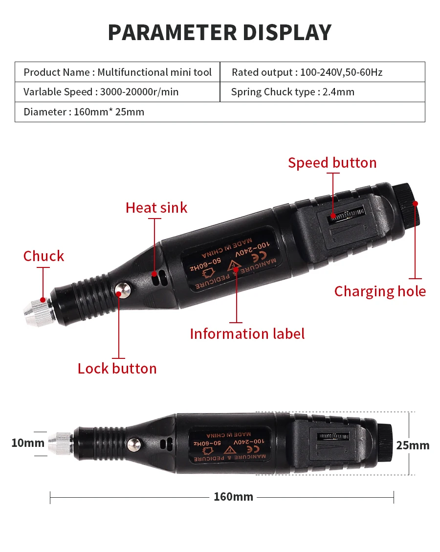 HILDA electric drill mini drill Electric Engraving Pen Mini Electric ...