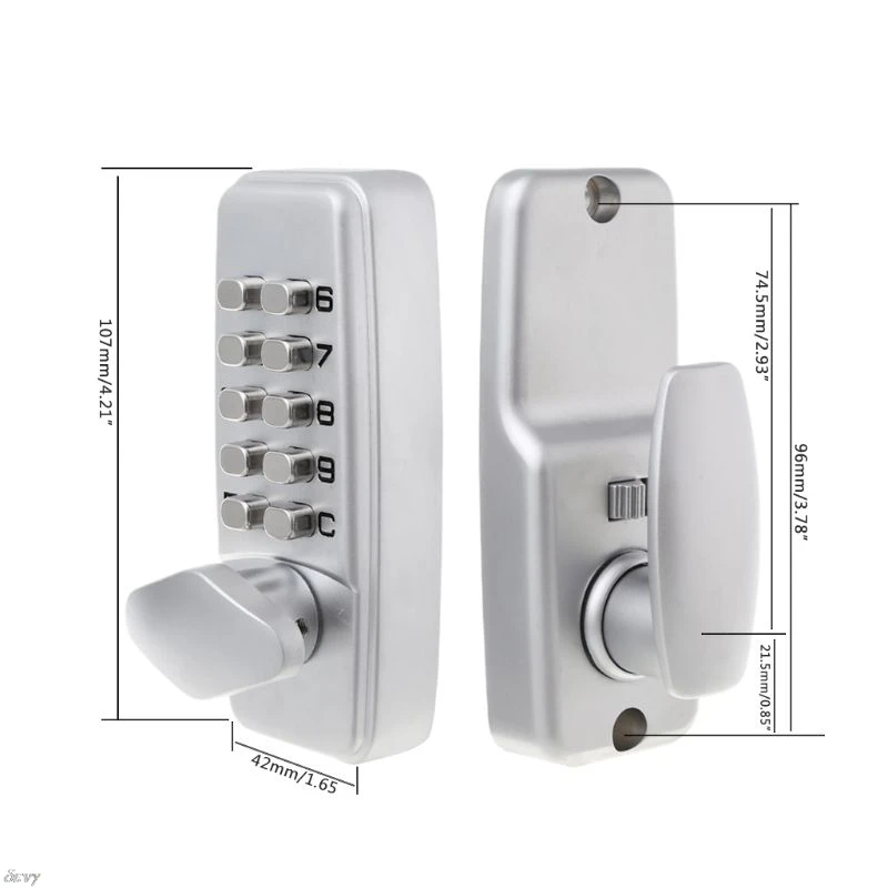 Zinc Alloy Digital Push Button Mechanical Lock Combination Numberal ...