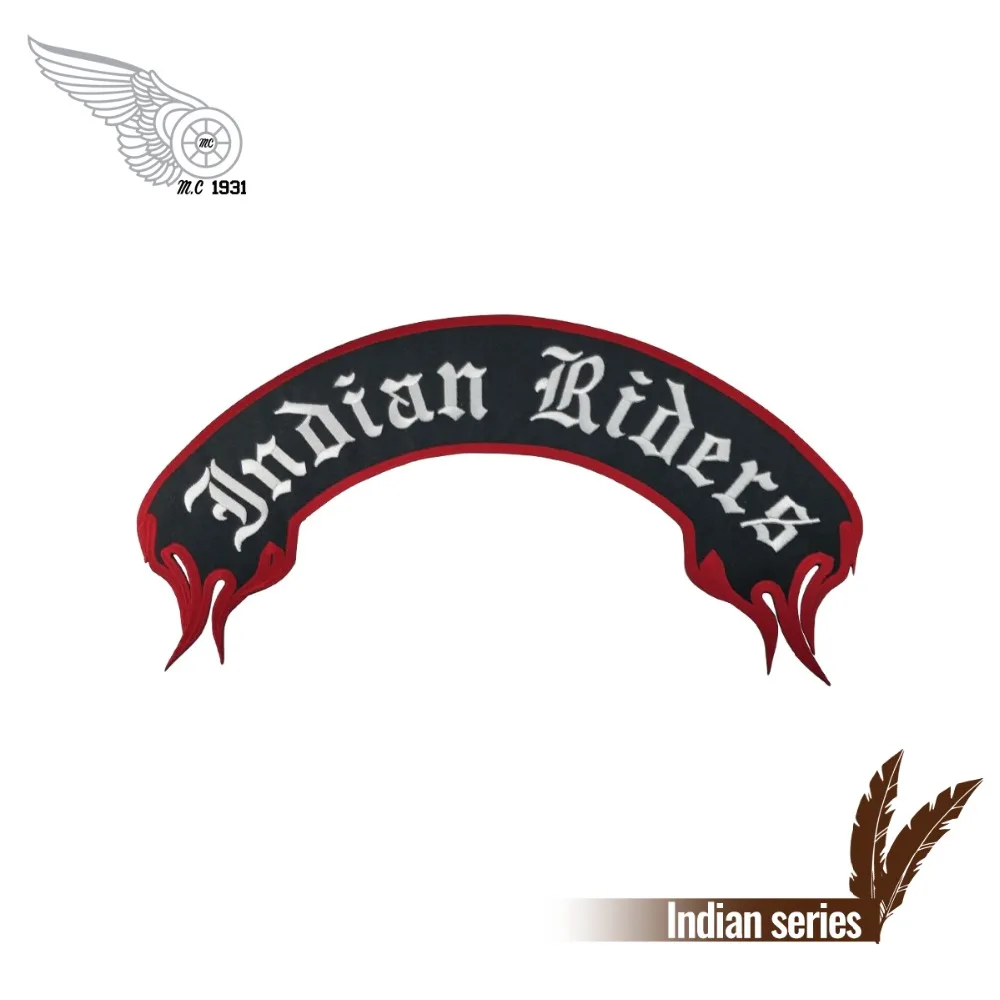 Indian rider motorcycle rocker patch punk biker embroidery iron on ...