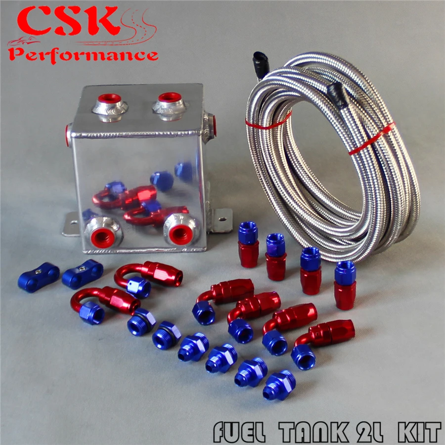 2L Aluminium Surge tank kit mirror polish Fuel 2L Universal Complete ...