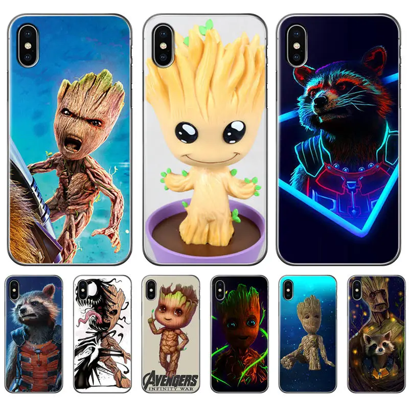 Groot phone Case Cover For iPhone 5 5S SE 6 6S 7 8 XS X Max Plus Soft Silicone TPU Coque Capa ...