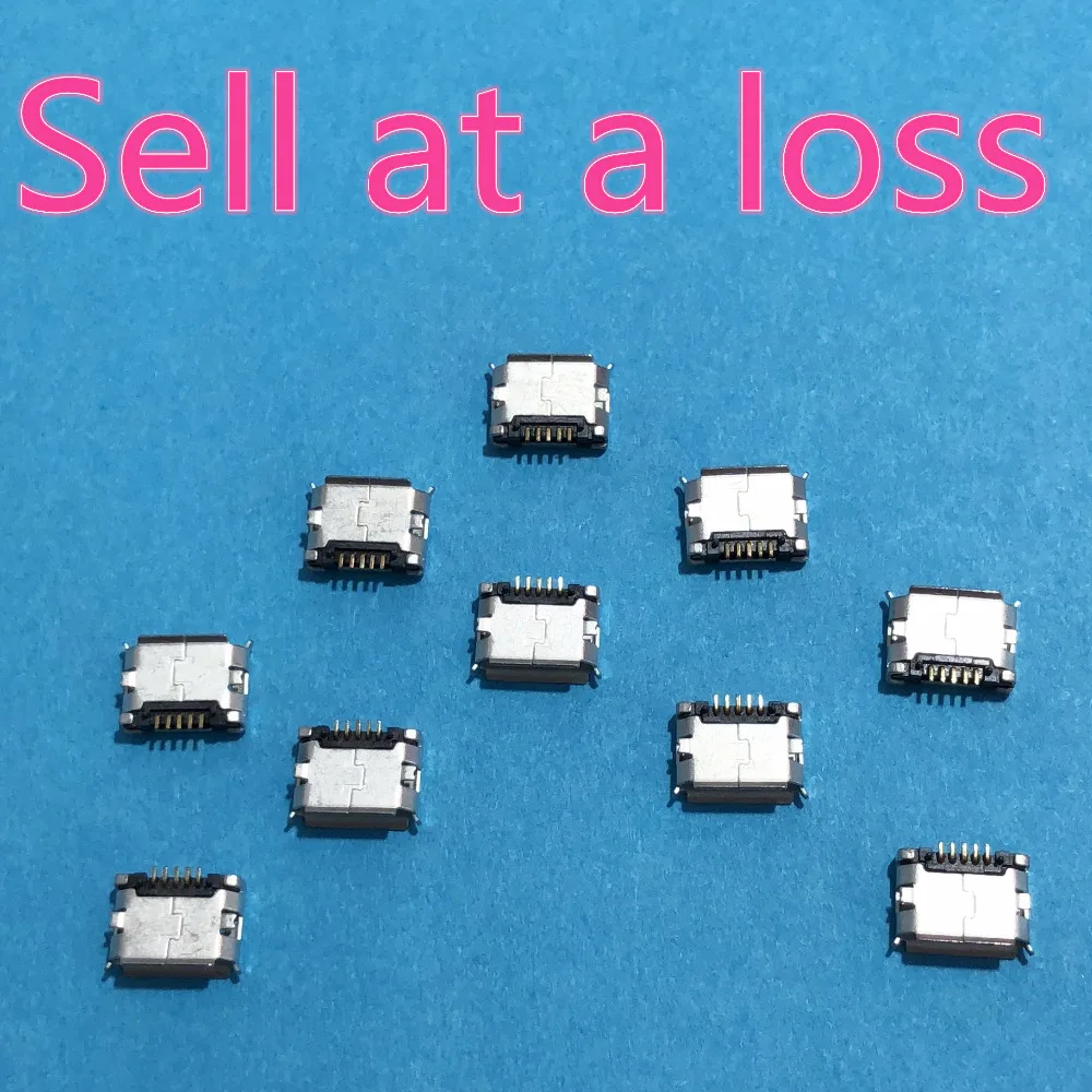 Pixiuonline 10pcs/lot G16y Micro Usb Type B Female 5pin Smt Socket Jack ...