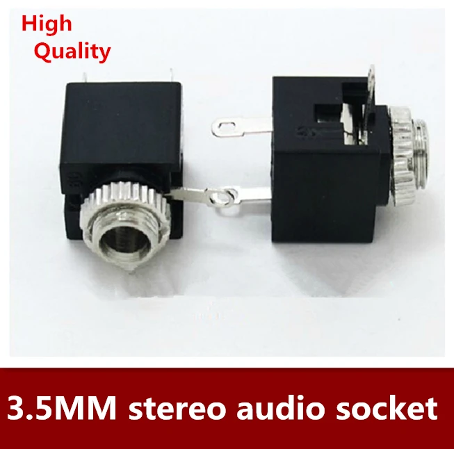 Free shipping 500PCS/LOT 3.5MM stereo audio socket 3.5 dual channel ...