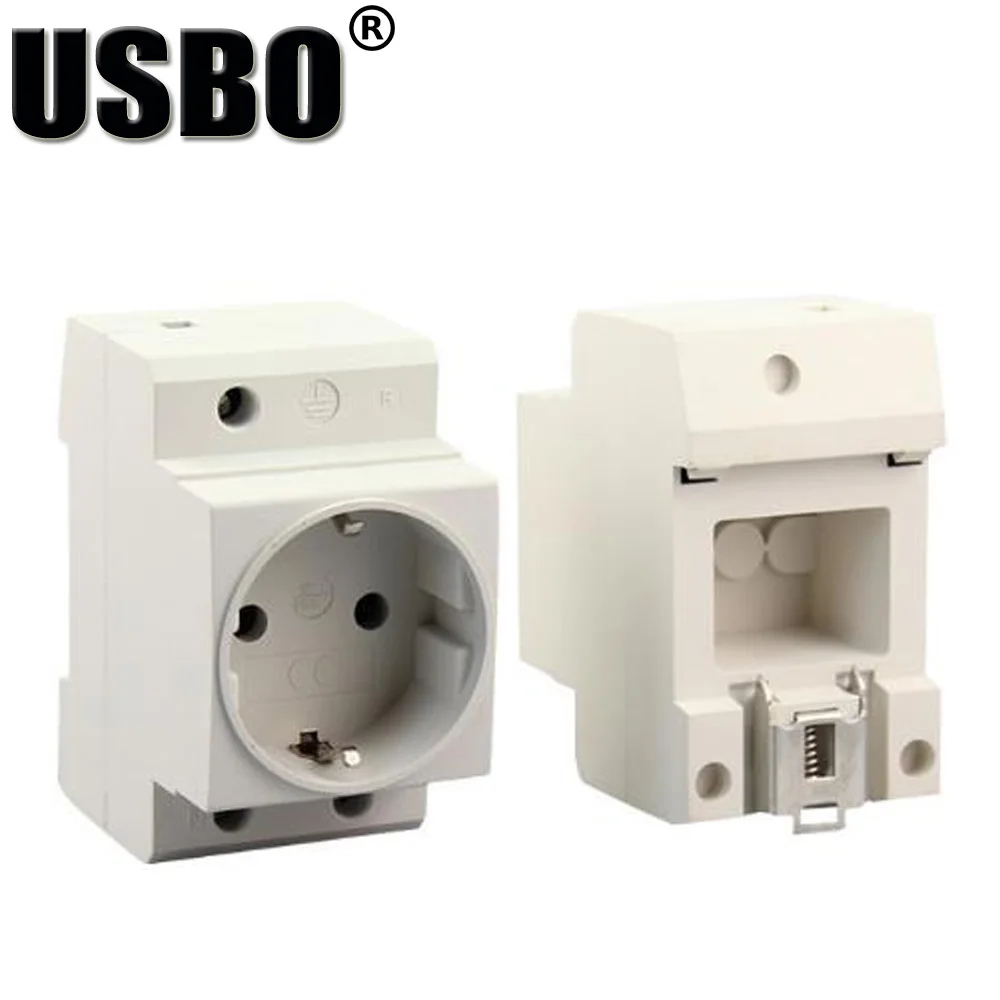 White-250V-16A-CE-Certification-European-standard-German-rail-outlet-EU ...