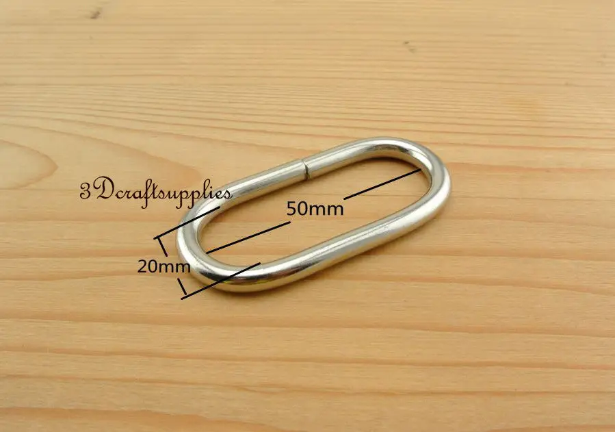 Metal Oval Rings Oval Loop For Webbing Silver Nickel 50 Mm 2 Inch 10pcs ...