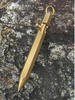 Manual brass pen, mini pen tactical guns, automatic ballpoint pen-in ...