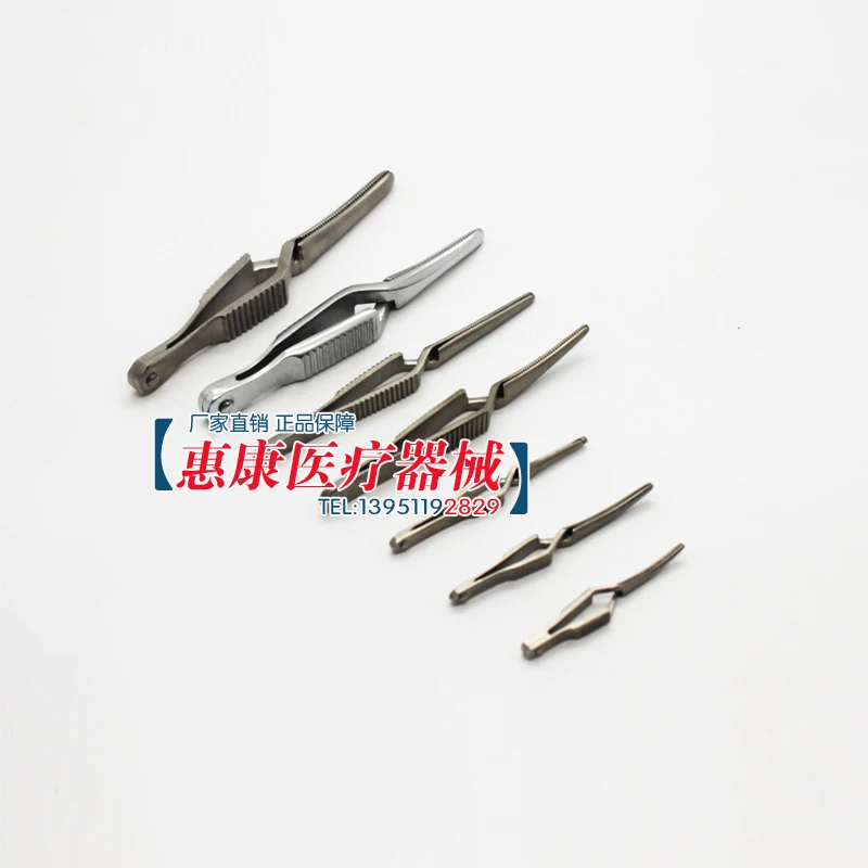 7cm 6.5cm Bulldog Clips vascular Clamp with tension 180gms, angled ...