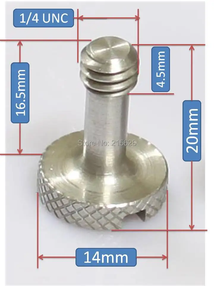 Long-1-4-metal-camera-screw-male-thread-with-flat-head-screwdriver-slot ...