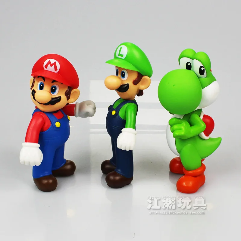 13 CM Super Mario Bros Luigi Mario Acción Figuras de PVC Figura de ...
