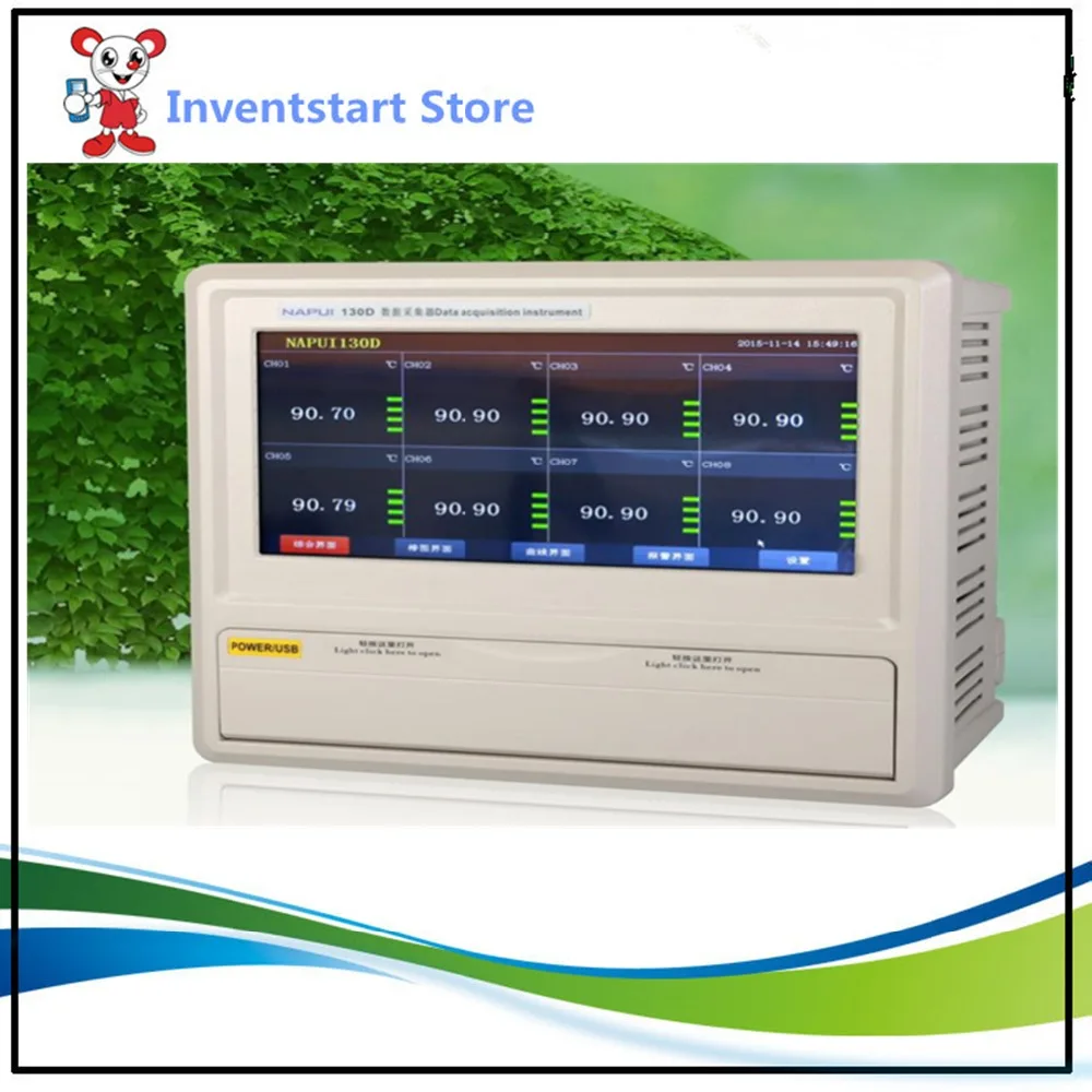 Fast arrival 130D 8 multi channel temperature recorder Channel 8 touch ...