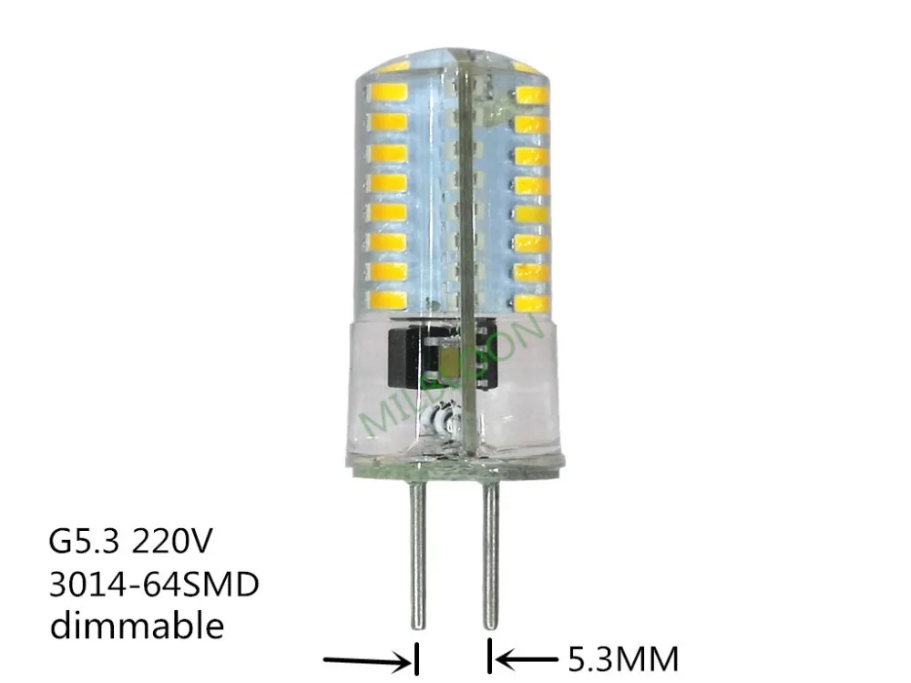 Lâmpada cristal para lustre, 2 peças, led dimerizável, g5.3 220v, 220v ...