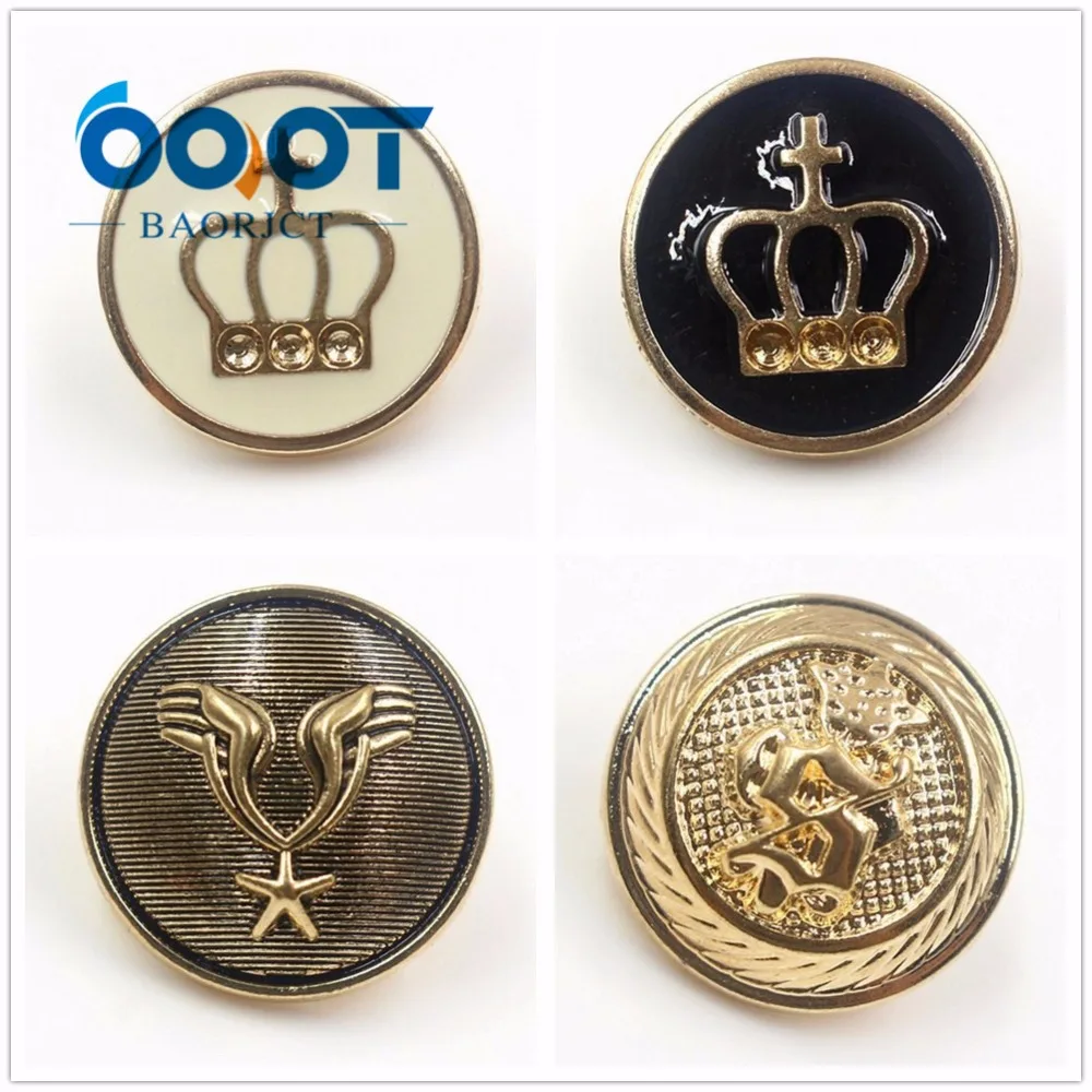 178232,10pcs/lots Crown Gold Metal Buttons Coat Suits Uniforms Buttons ...