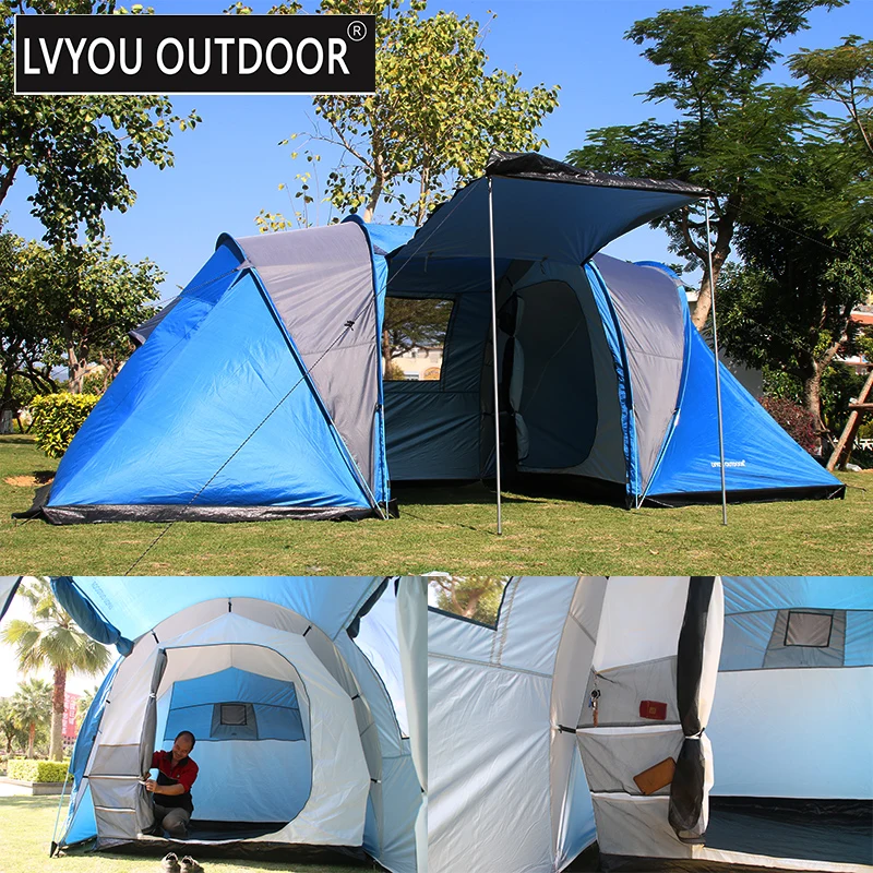 Lvyou Outdoor 2+2 Person + Living Room With Front Sun Canopy. 4 Seasong ...