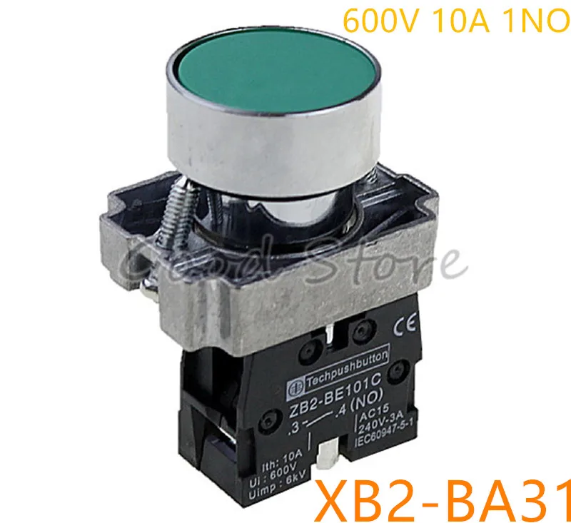 1Pcs XB2 BA31 NO 600V 10A 22mm Green Momentary Push Button Switch|Switches| - AliExpress