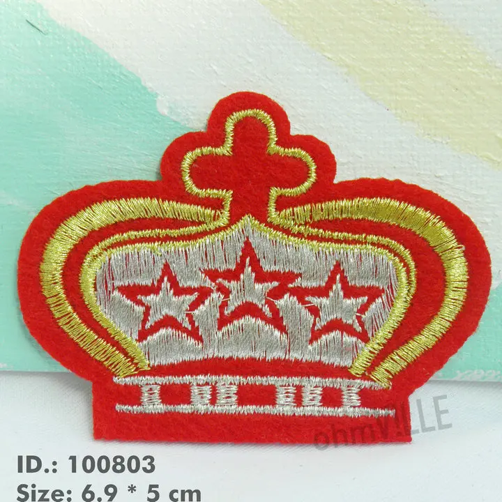 100803 Crown Emblem Iron On Patches + Guaranteed 100% Quality Patch|iron-on patches|patches ...