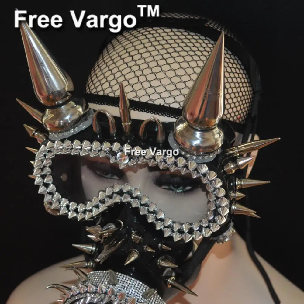 Holographic Black Burning Man Goggles Face Dust Gas Mask Steampunk ...