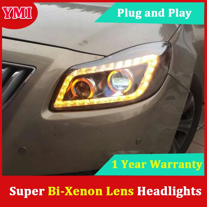 Car headlights for Verano Regal Opel insignia LED Strip Headlight with ...
