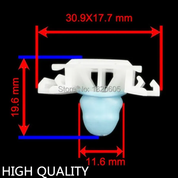 100-Pcs-Moulding-Clip-Retainer-clips-With-Rubber-Boot-51-13-2-251-394 ...