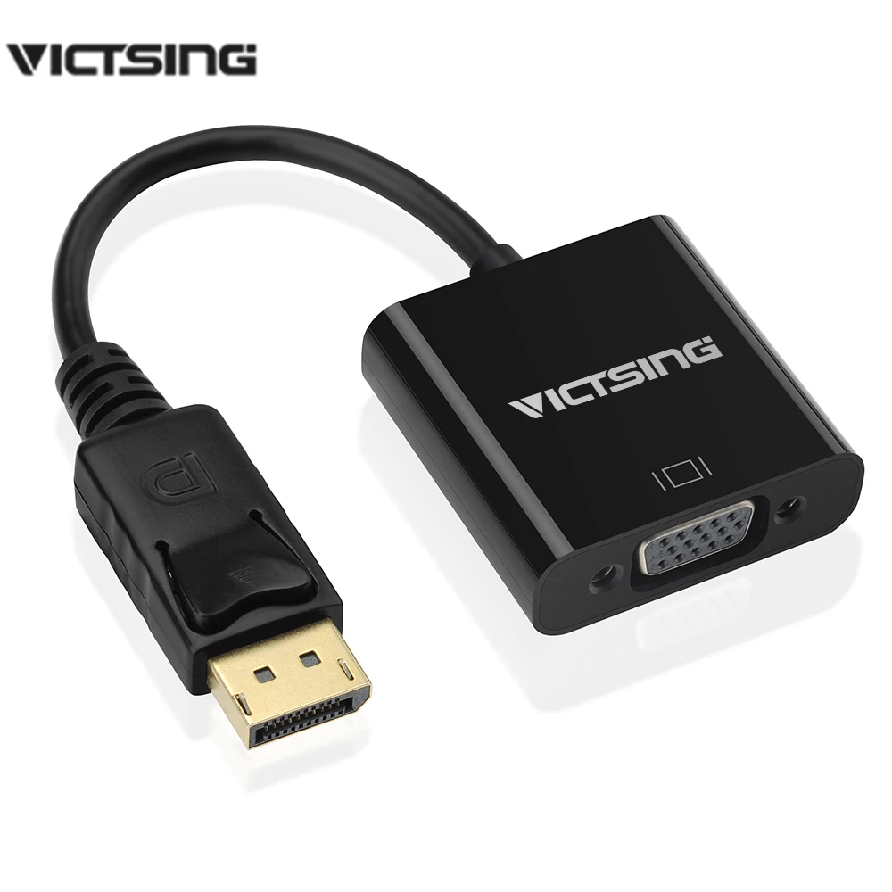 Victsing Male to Female DisplayPort to VGA HD 1080P Active Cable ...