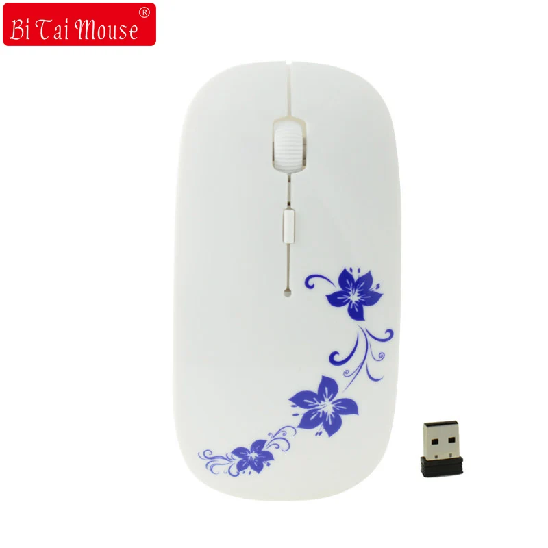 Bts 013 2.4Ghz Chinese blue and white porcelain Wireless Mouse Optical ...