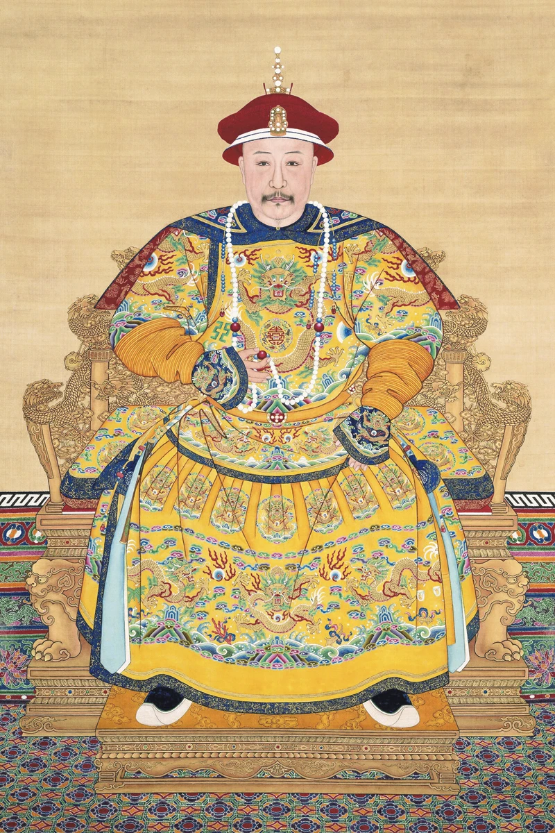 Frameless painting Chinese style traditional painting emperor portrait ...