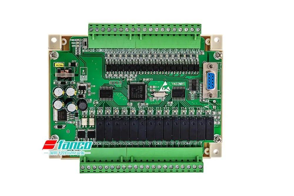 PLC industrial control board FX1N 32MRT with base with MODBUS RTU ...