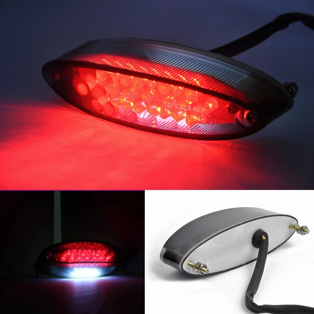 Motorcycle 28 LED Brake Stop Tail Light ATV Dual Sport Smoke License ...