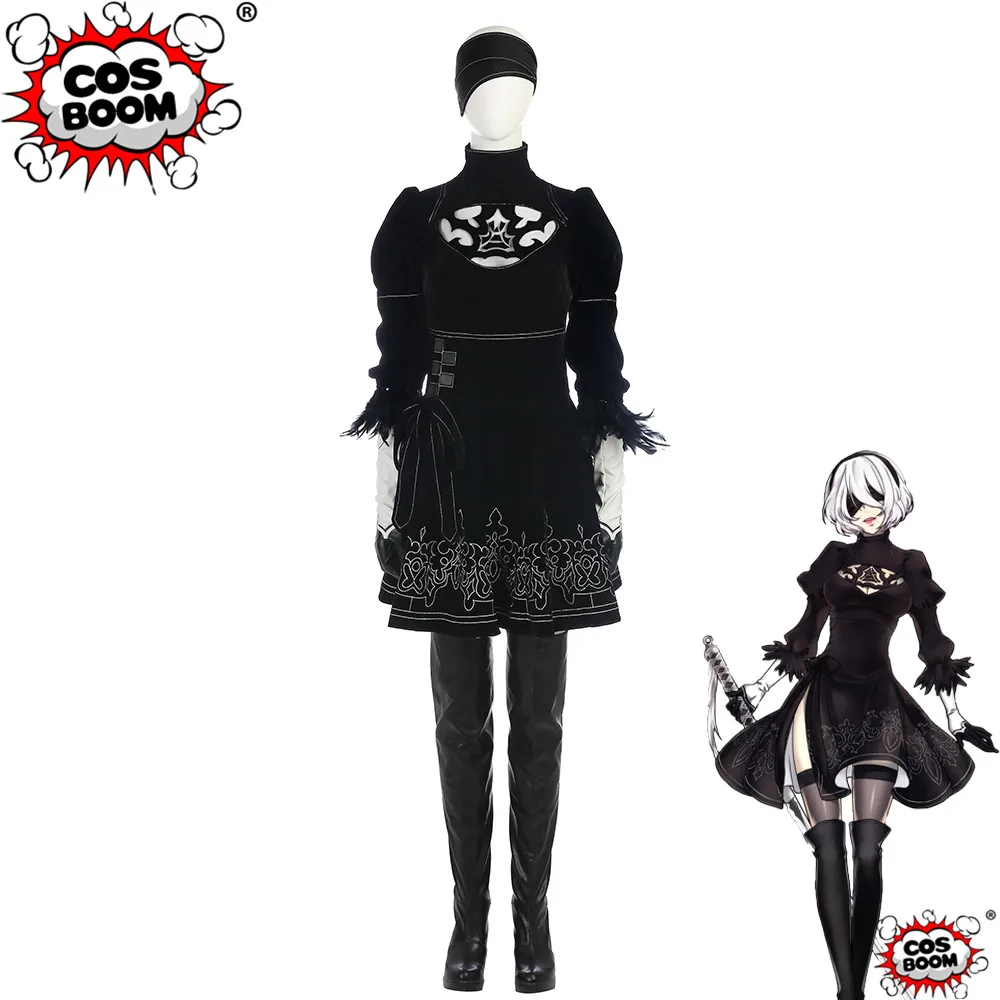 COSBOOM NieR:Automata 2B Costume YoRHa No.2 Type B Deluxe Cosplay Dress ...